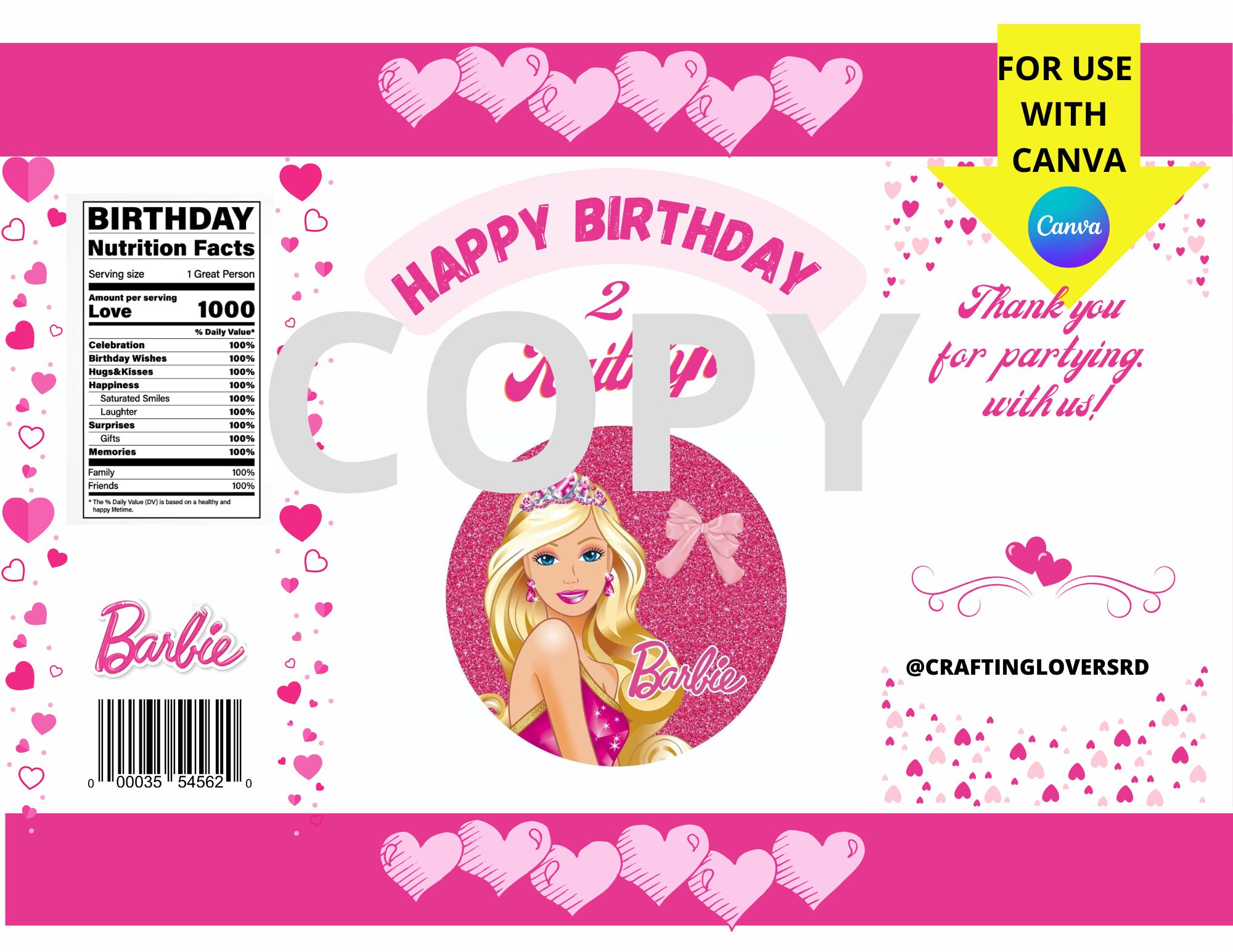 Barbie Templates Printable Barbie Candy Bar Label Printable - Etsy Ireland