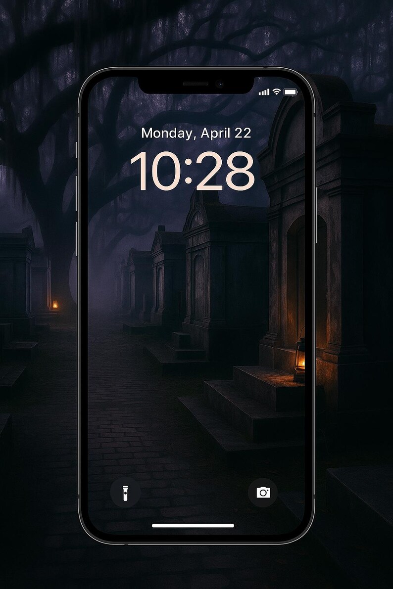 Spooky Gothic Cemetery iPhone Wallpapers | Dark Vampire Haunted ...