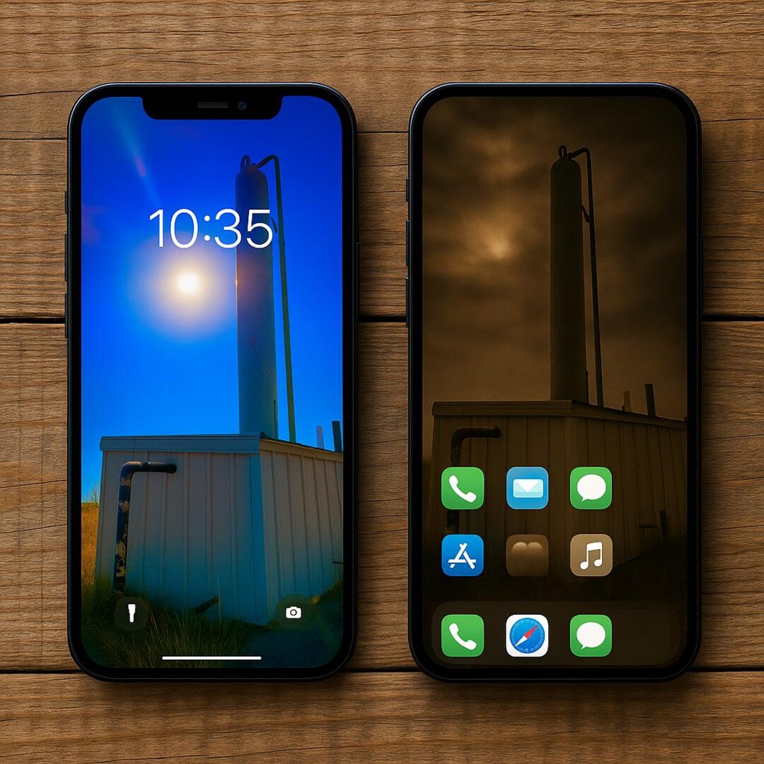 Oilfield Phone Wallpaper Bundle: Day & Night Industrial Backgrounds ...