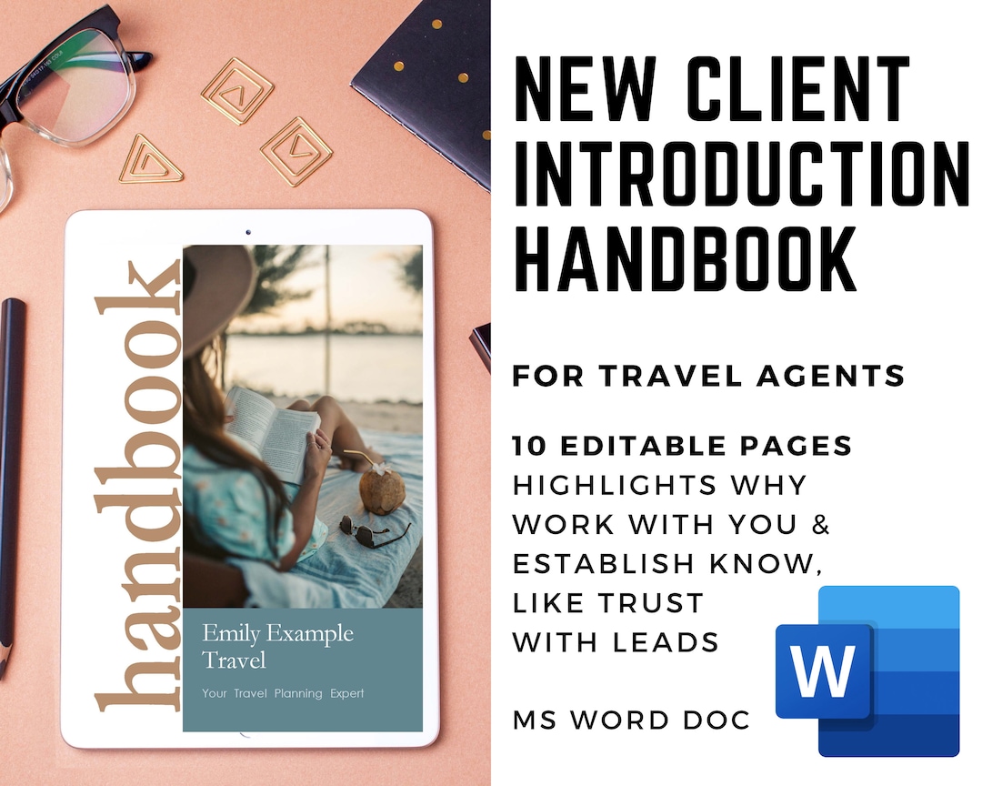 New Client Handbook Template Word Travel Agents New Client Introduction ...