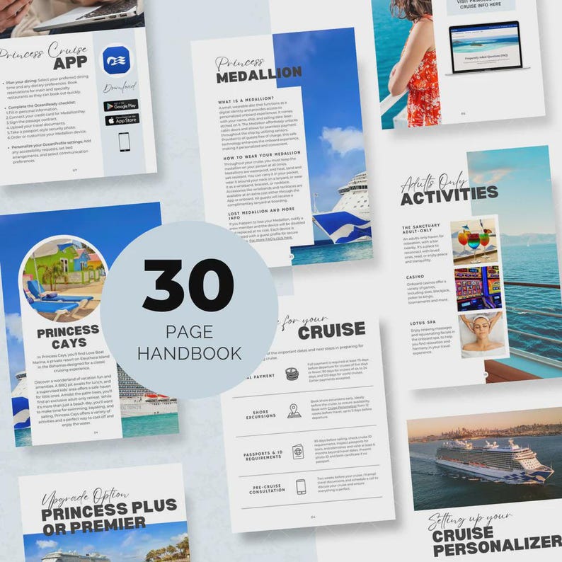 Princess Cruise Travel Agent Canva Templates Bundle (client Handbook ...