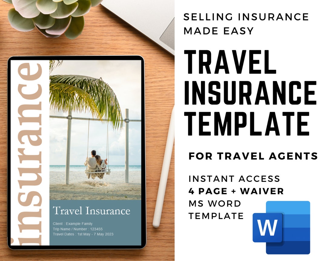 Travel Insurance Template: Agent Waiver, MS Word (digital Download) - Etsy