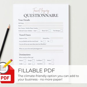 Travel Agent Forms: Fillable PDF Template Bundle (digital Download) - Etsy
