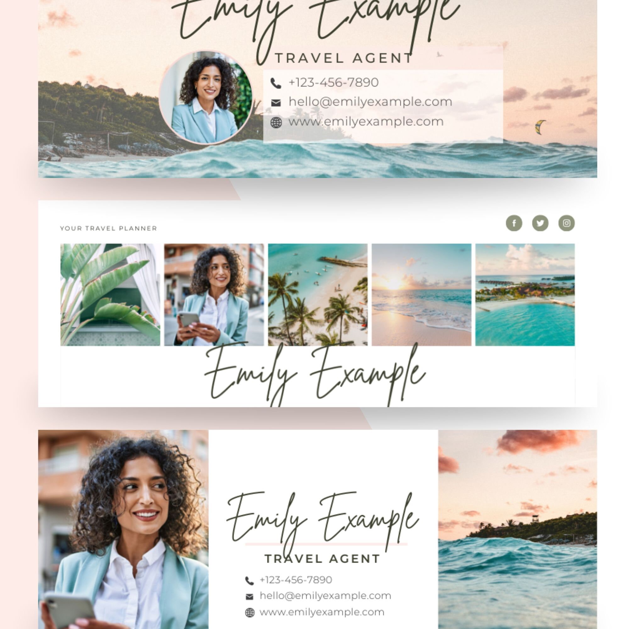 Travel Agent Facebook Cover Templates: Canva Editable (digital Download ...