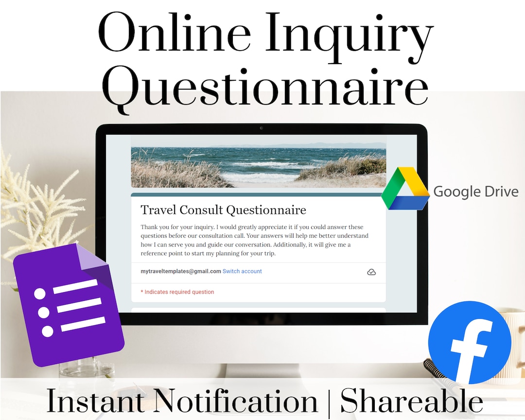 Travel Agent Inquiry Template: Trip Questionnaire (google Docs) - Etsy