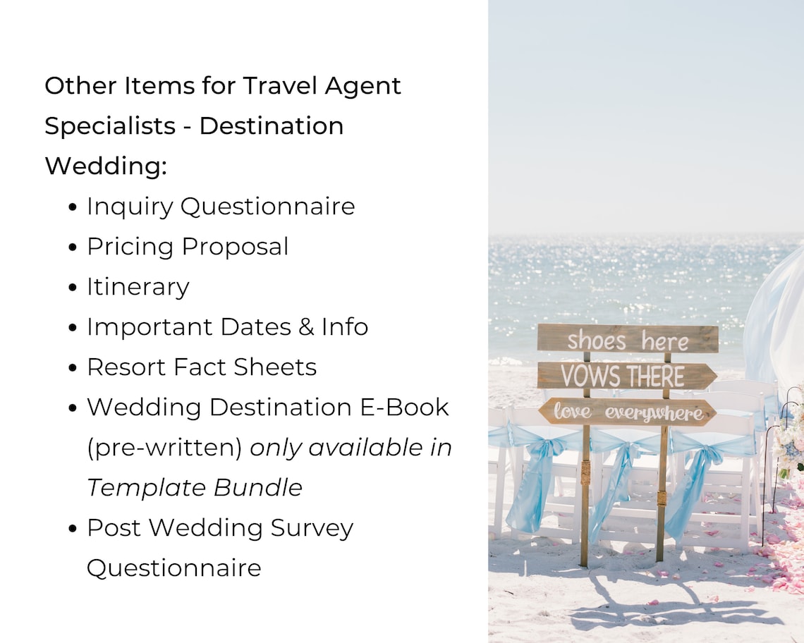 Travel Agent Client Wedding Inquiry Questionnaire Template (canva) - Etsy