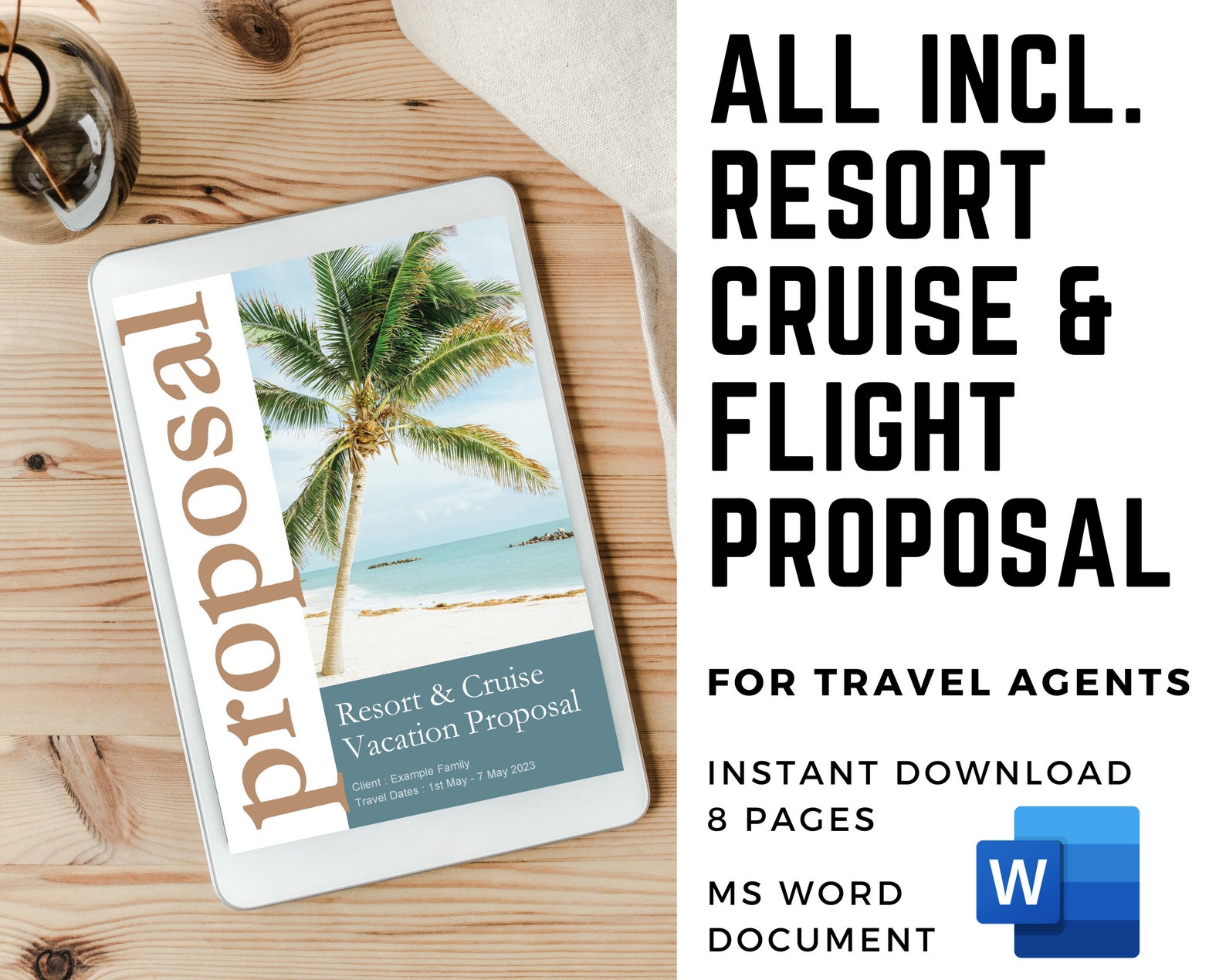 All Inclusive Resorts and Flights Template Word Cruise Proposal ...