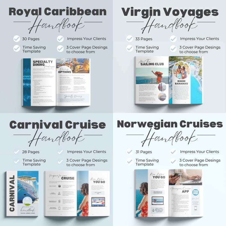Cruise Travel Agent Handbook Templates: Editable Canva Bundle (digital ...