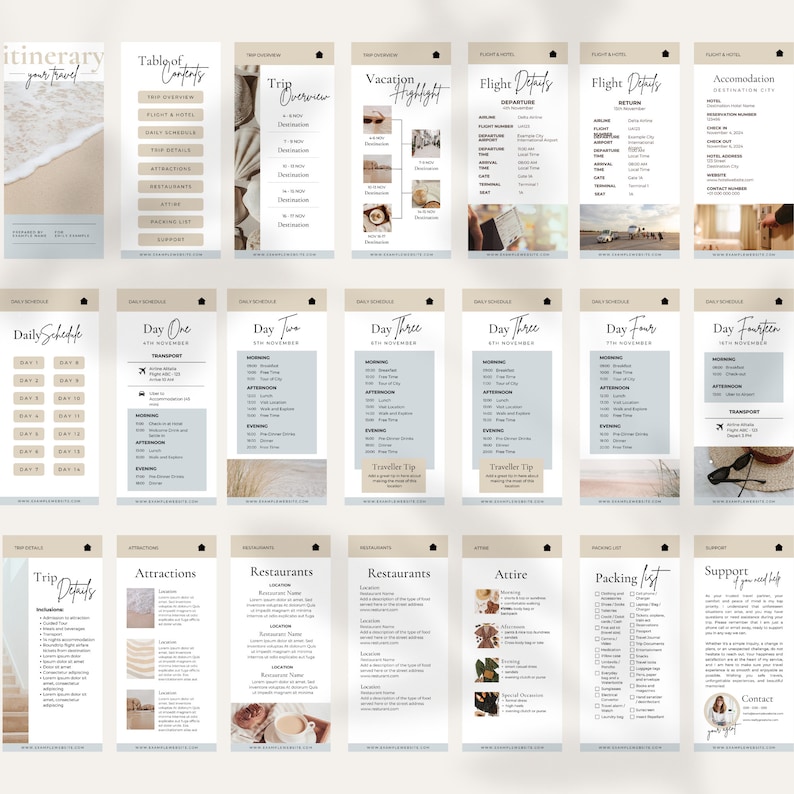 Travel Agent Bundle Canva | Travel Business Templates 135+ Pages ...