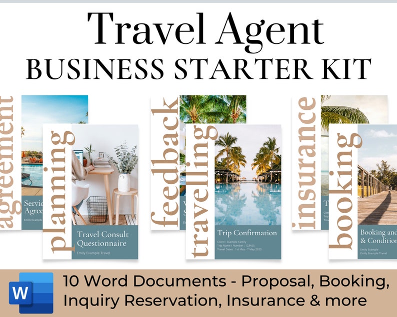 Travel Agency Startup Kit: Business Templates (MS Word) - Etsy