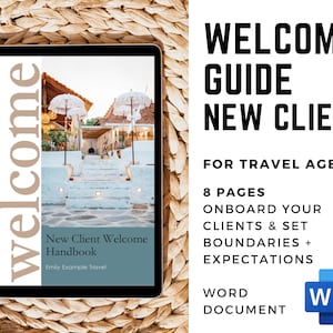 New Client Welcome Handbook Template Word Travel Agents | New Client ...