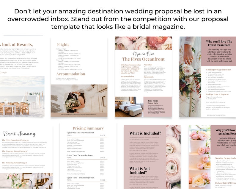 Destination Wedding Proposal Template: Travel Agent Planner (canva) - Etsy