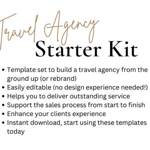 Travel Agency Startup Word Template Kit| Travel Business Startup ...