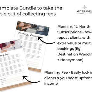 Planning Fee Template Travel Agent Fee Template Travel - Etsy