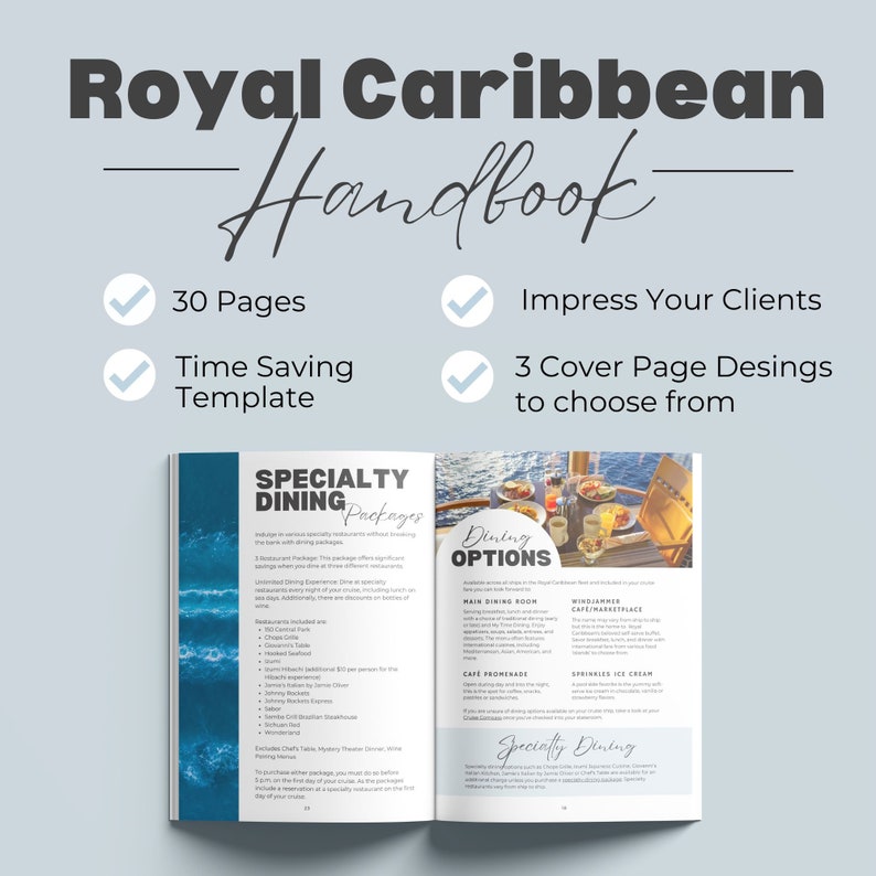Royal Caribbean Travel Agent Handbook Template | Editable Canva Cruise ...