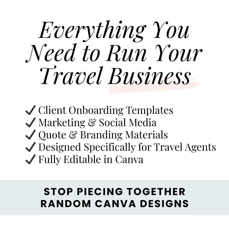 Travel Agent Bundle Canva | Travel Business Templates | Client ...