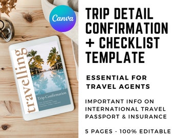 Travel Agent Booking Confirmation - Etsy