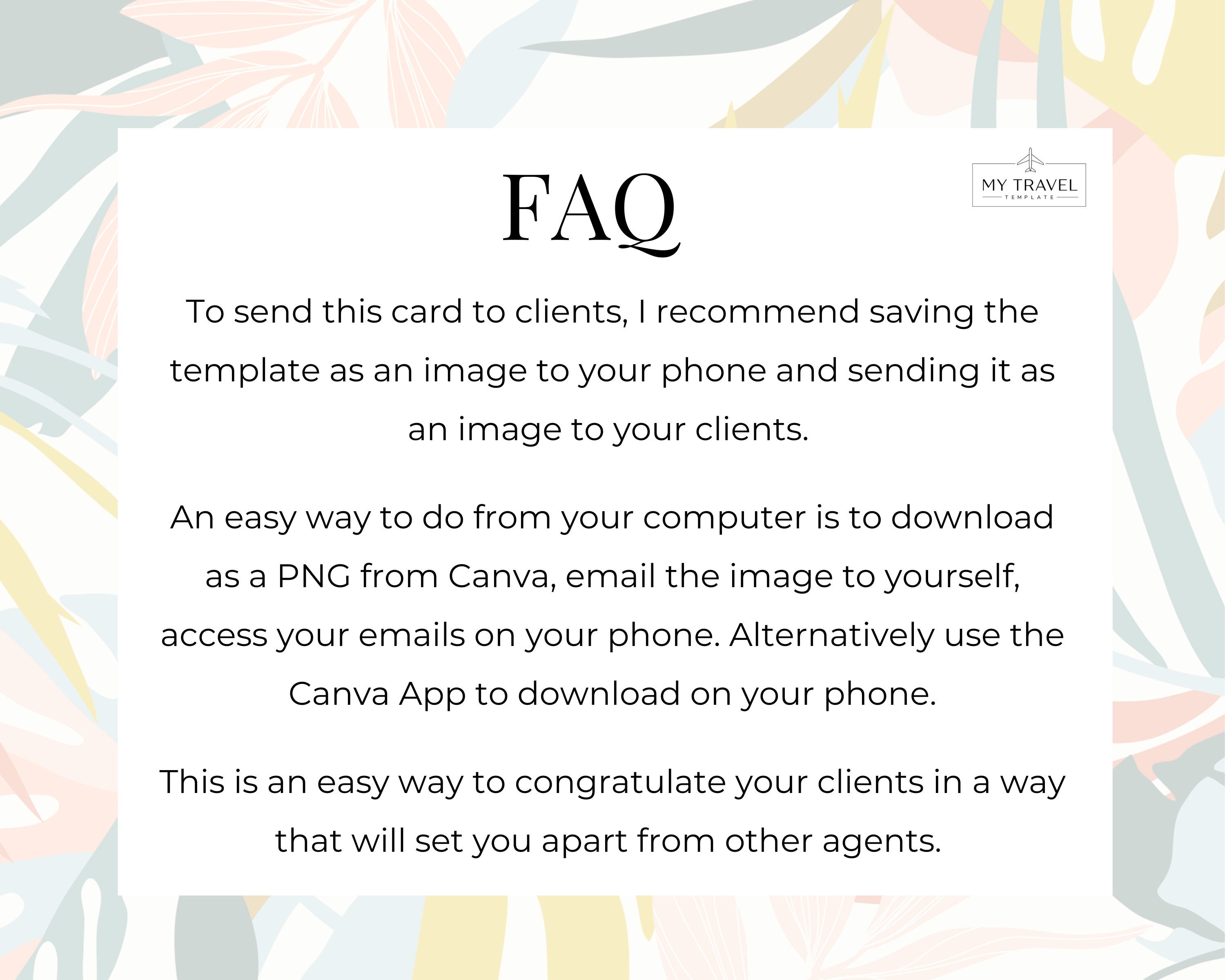 Travel Agent Templates for Client Communication | Canva Text Message ...
