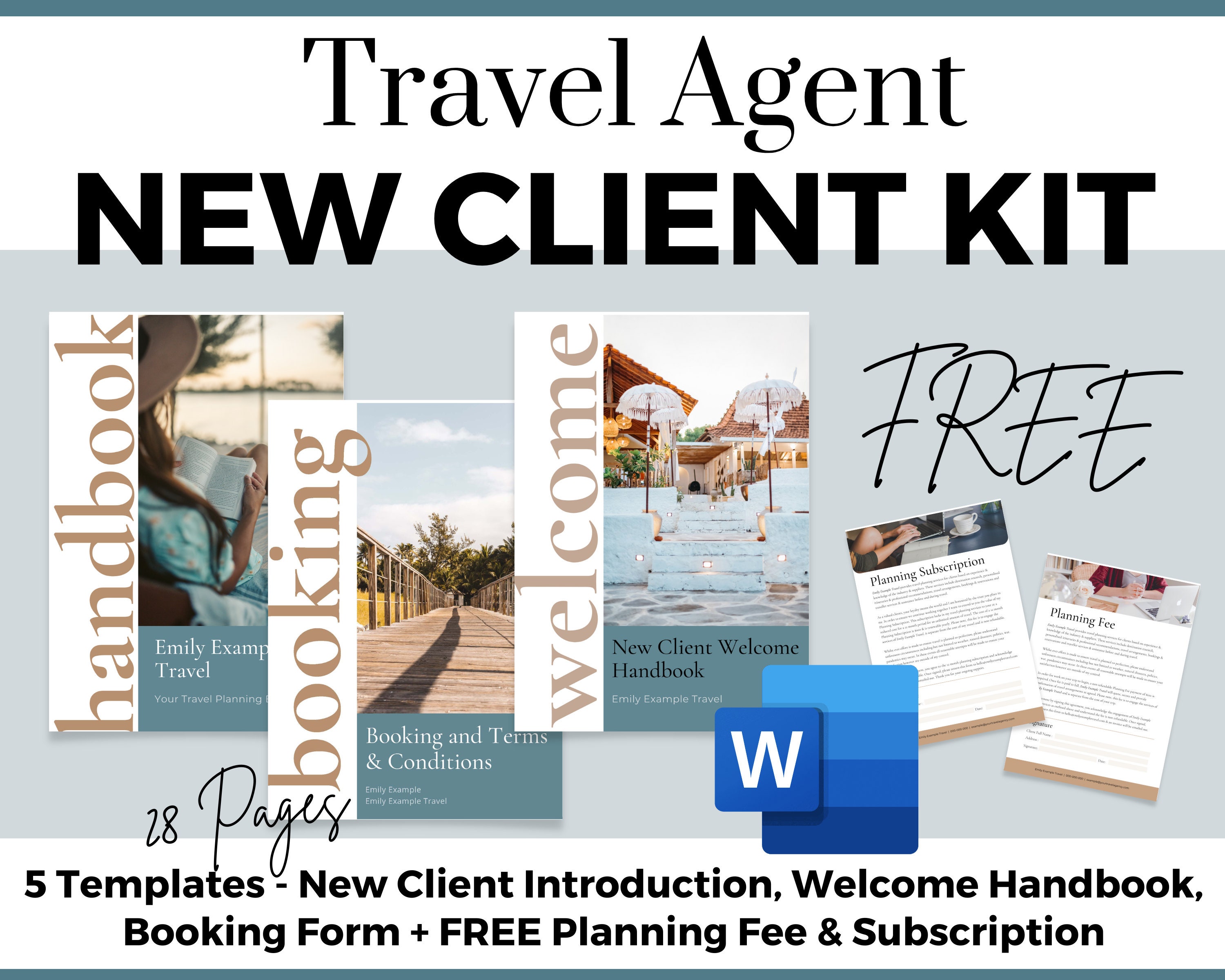 Travel Agent New Client Kit: MS Word Templates (digital Download) - Etsy