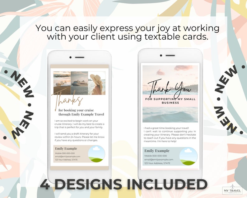 Travel Agent Thank You Card Template: Vacation Booking Canva (digital ...