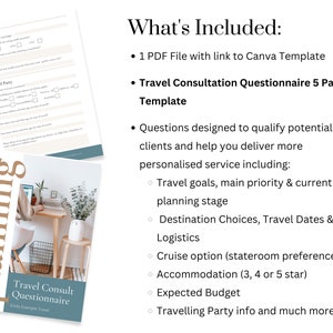 Travel Agent Client Questionnaire: Vacation Consultation Template ...
