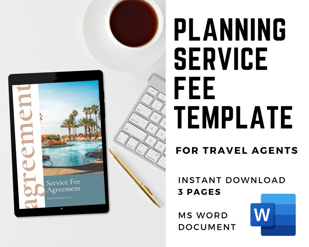 Travel Agent Fee Schedule Template Word | Travel Agency Rate Template ...