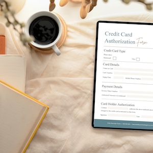 Credit Card Authorization Word Template | Credit Card Billing | Credit ...