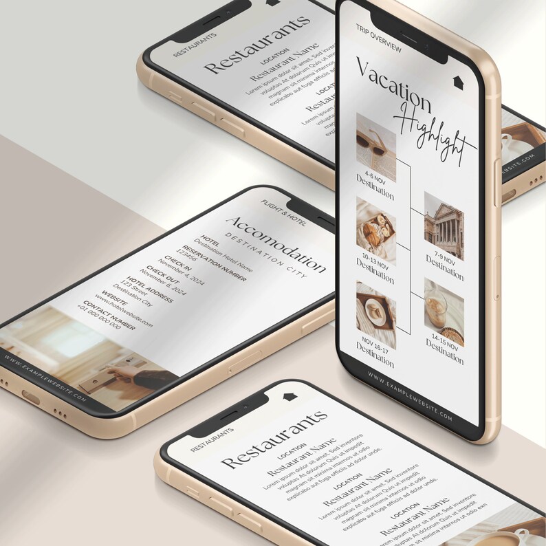 Luxury Travel Itinerary Template: Mobile Trip Planner (canva) - Etsy Canada