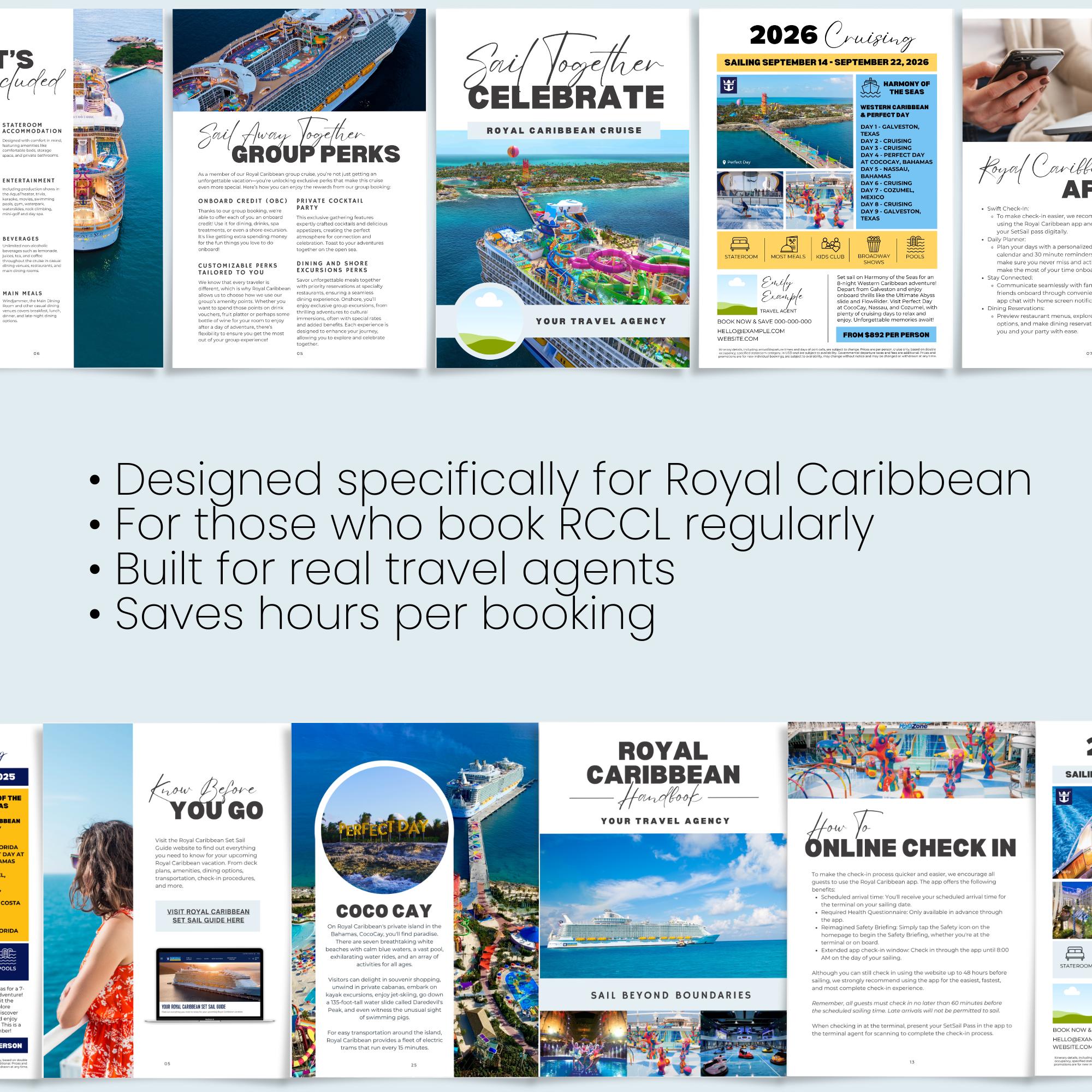 Royal Caribbean Travel Agent Template Bundle | Client Handbook, Sales ...