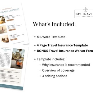 Travel Insurance Template: Agent Waiver, MS Word (digital Download) - Etsy