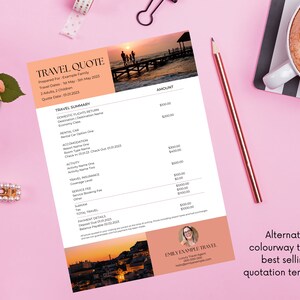 Vacation Quotation Template | Travel Quotation Template | Travel Agent ...