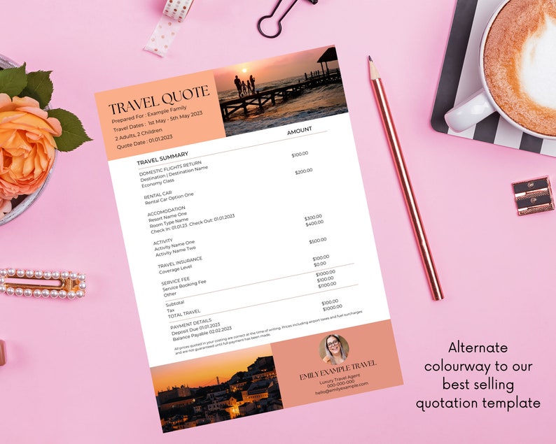 Vacation Quotation Template | Travel Quotation Template | Travel Agent ...