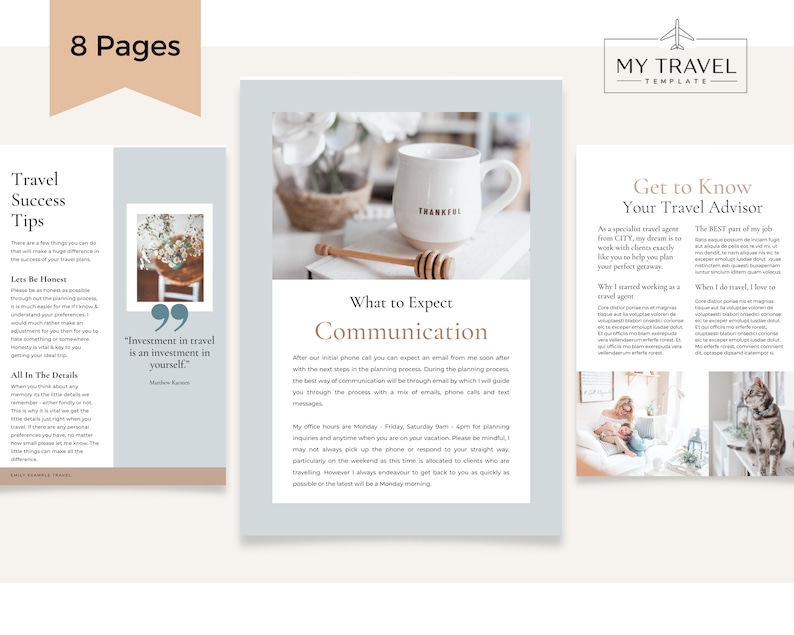New Client Welcome Handbook Template Word Travel Agents New - Etsy