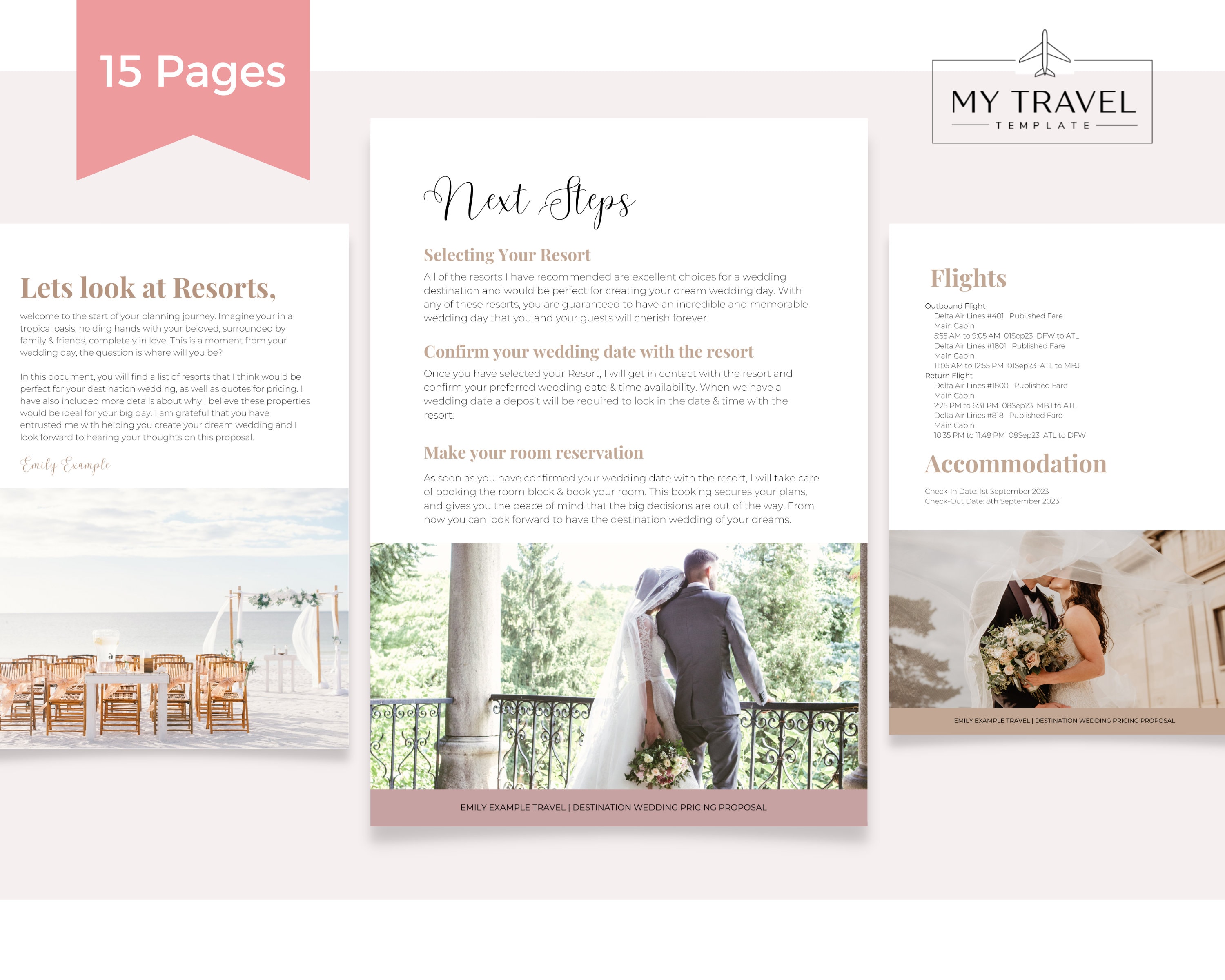 Destination Wedding Proposal Template Travel Agent Proposal Template ...