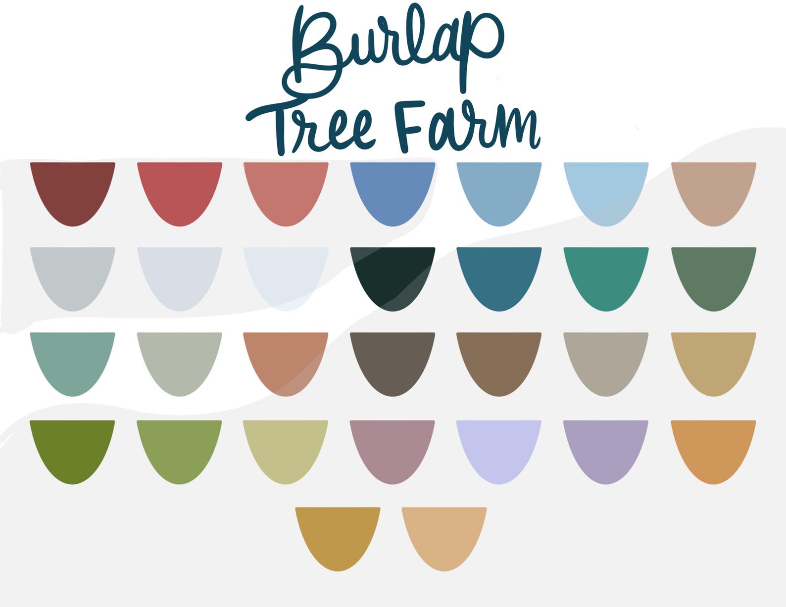 Burlap Tree Farm Color Palette for Procreate | 30 Color Swatches ...