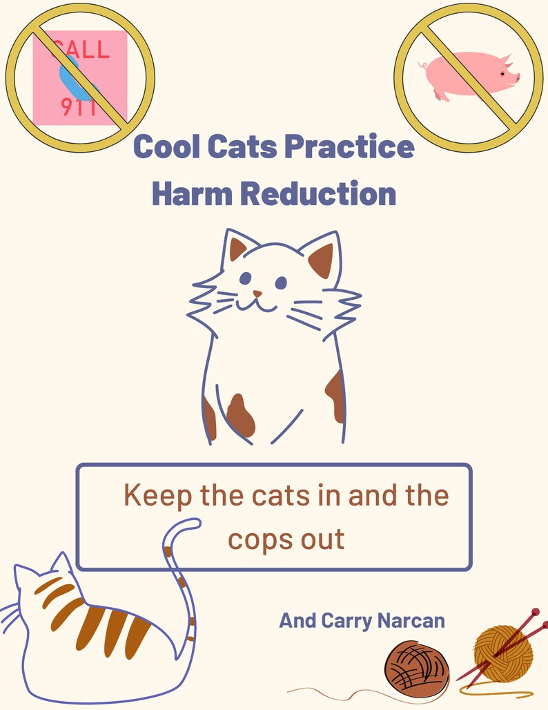 Cool Cats Practice Harm Reduction Flyer Print - Etsy