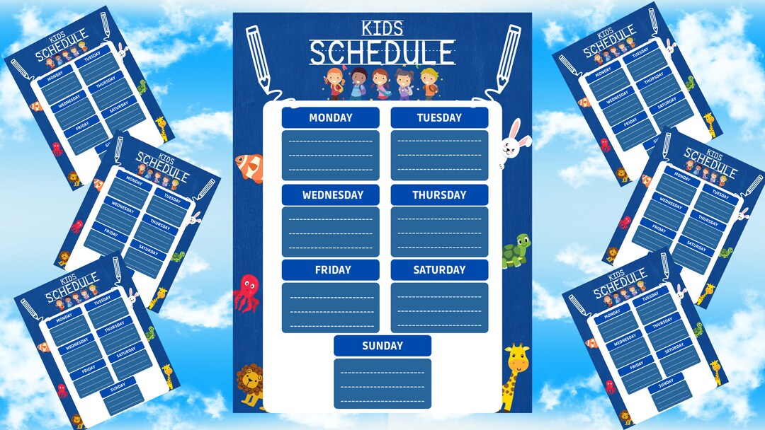 Digital Kids Weekly Planner - Etsy