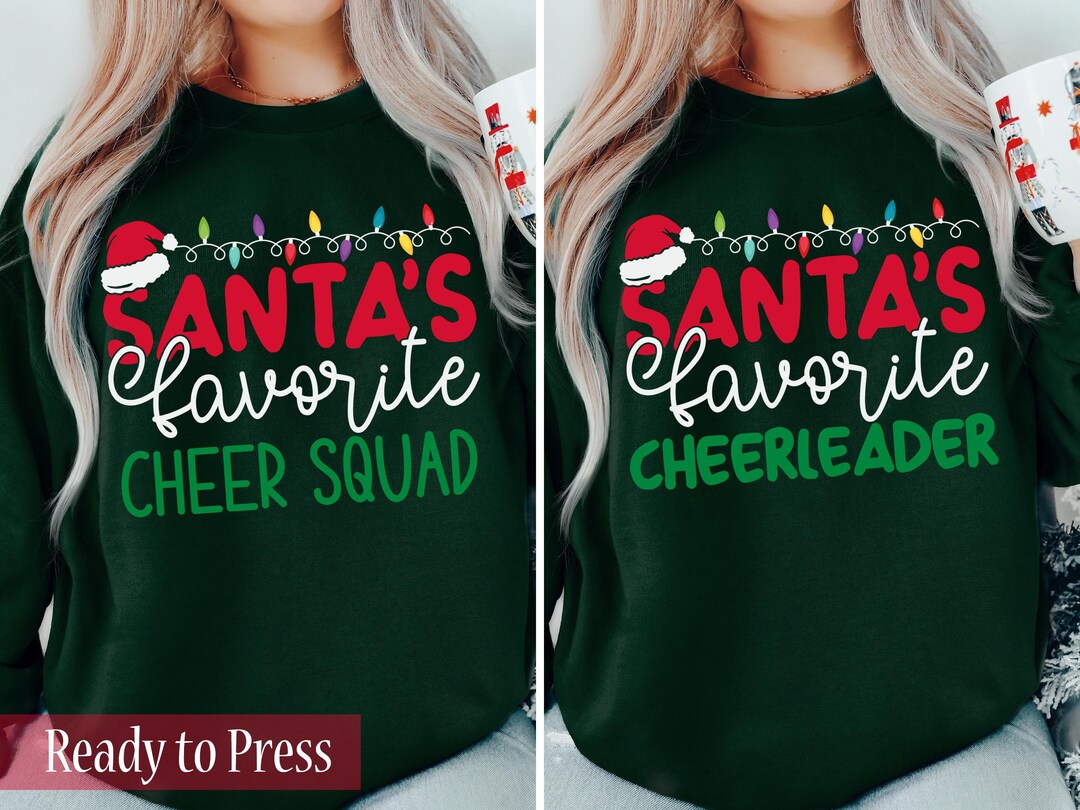 Santa's Favorite Cheer Squad, Cheerleader, Cheer Coach - Ready to Press ...