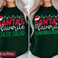 Santas Favorite Cheerleader Svg, Christmas Cheerleader Svg, Cheer Svg ...