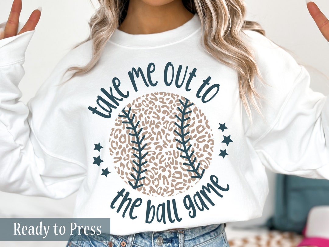 Muted Leopard Take Me Out to the Ball Game - Ready to Press DTF ...