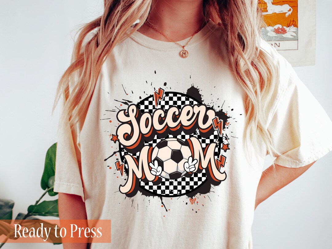 Retro Checker Soccer Mom - Ready to Press DTF Transfers - Direct to ...