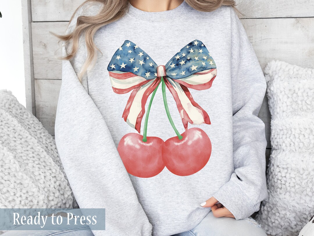 American Flag Cherries - Ready to Press DTF Transfers - Direct to Film ...