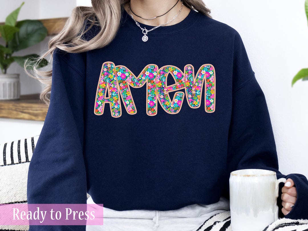 Mini Floral AMEN - Ready to Press DTF Transfers - Direct to Film ...