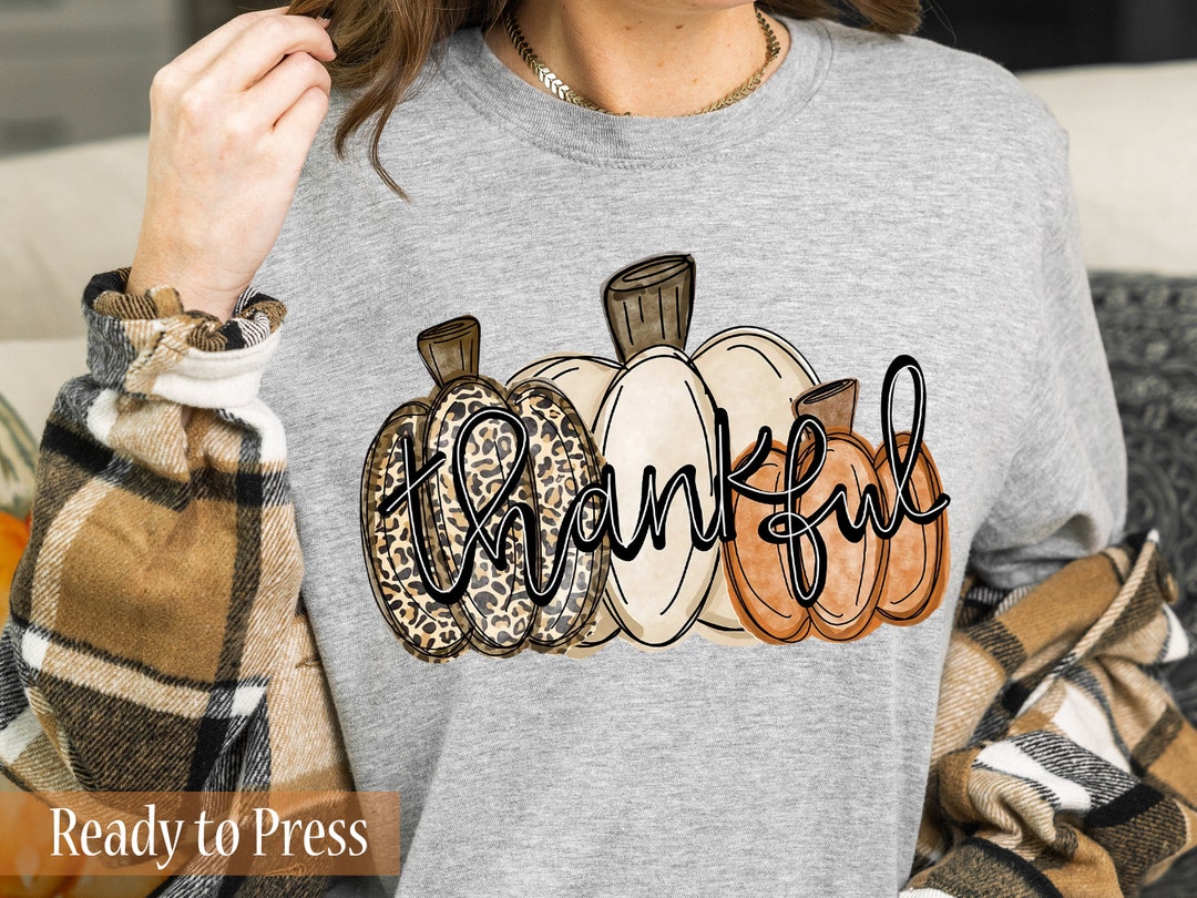 Thankful Fall Pumpkins - Ready to Press DTF Transfers - Direct to Film ...