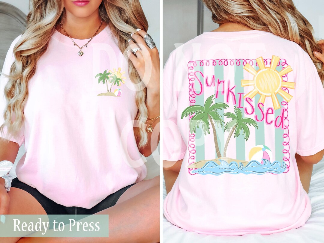 Preppy Sunkissed Summer Beach - Ready to Press DTF Transfers - Direct ...