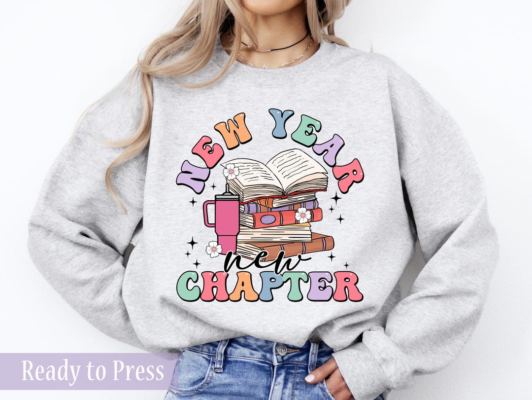 New Year New Chapter Books - Ready to Press DTF Transfers - Direct to ...