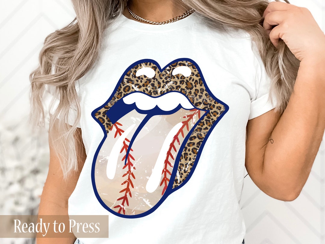 Baseball Leopard Print Tongue Out - Ready to Press DTF Transfers ...