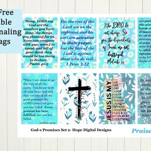 Scripture Cards Bible Journaling Digital Printable Tags/bookmarks ...
