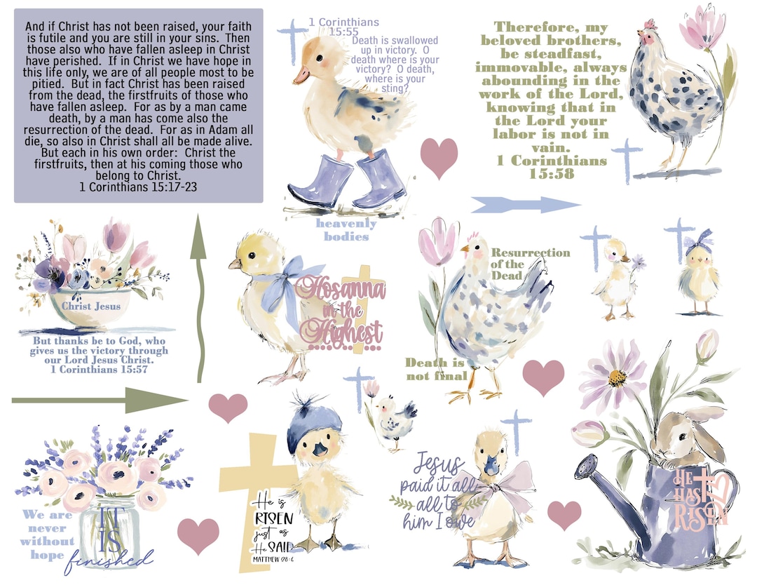 Easter Christian Bible Journaling, 1 Corinthians 15:17-23 Hope in ...