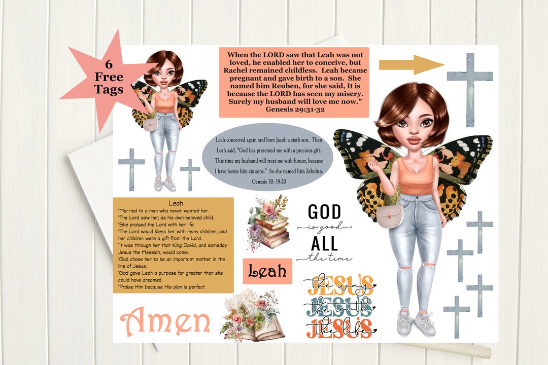 Bible Journaling Printable, Leah in Genesis, Prayer Journaling, Bible ...